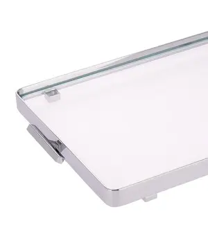ZODIAC Chrome Trimmed Glass Tray