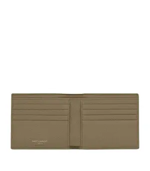 Saint Laurent Leather Wallet - Beige