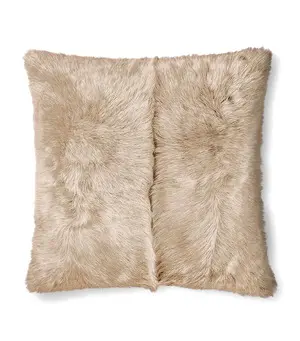 Ralph Lauren Shearling Brighton Throw Cushion - Ivory