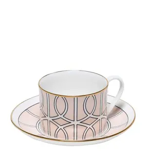 O.W.LONDON Loop Teacup And Saucer - Pink