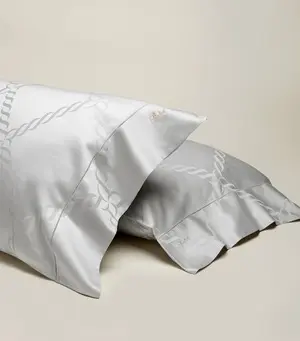 PRATESI Ori Treccia Bolster Pillowcase - Grey