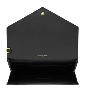 Saint Laurent Monogram Envelope Pouch - Black