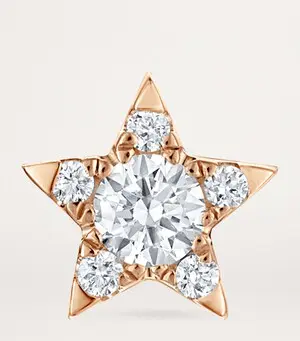 MARIA TASH Diamond Star Threaded Stud Earring