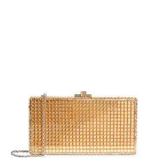 Judith Leiber Sleek Rectangle Clutch Bag - Gold