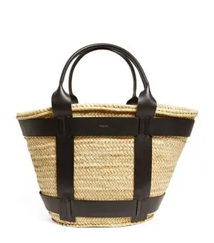 DEMELLIER Maxi Raffia Santorini Tote Bag