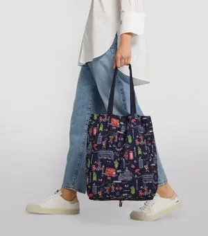 Harrods Recycled City Bear And Sw1 Pocket Shopper Bag