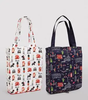 Harrods Recycled City Bear And Sw1 Pocket Shopper Bag
