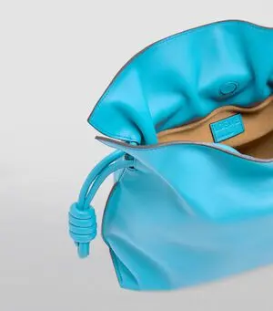 Loewe-Loewe Leather Flamenco Clutch Bag