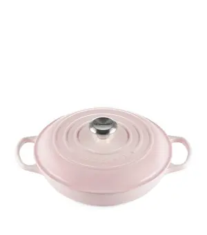 LE CREUSET Cast Iron Shallow Casserole Dish - Blue