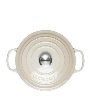 LE CREUSET Cast Iron Round Casserole Dish - Ivory
