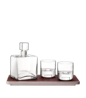 LSA INTERNATIONAL Cask Whisky Connoisseur Glasses, Decanter And Tray Set - Clear