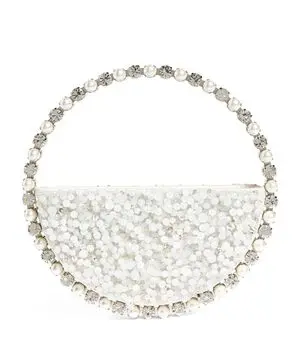 L'ALINGI L'Alingi Pearl-Embellished Eternity Clutch Bag White