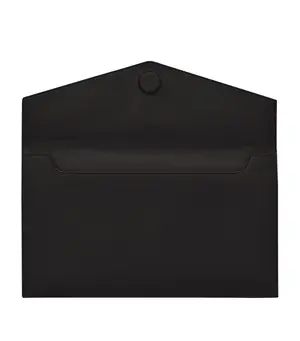 Saint Laurent Leather Uptown Clutch - Black