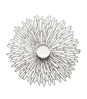 CHILEWICH Bloom Round Placemat - Metallic