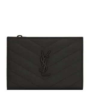 Saint Laurent Quilted Leather Bifold Pouch