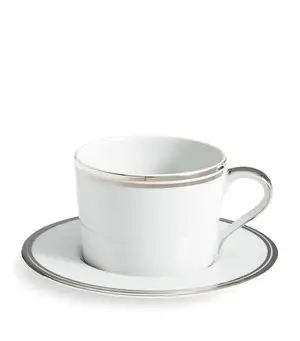 Ralph Lauren Wilshire Teacup And Saucer - Silver