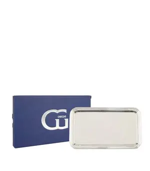GREGGIO Plated Georgian Rectangular Tray - Silver