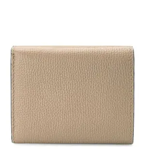 Loewe Leather Anagram Trifold Wallet - Beige