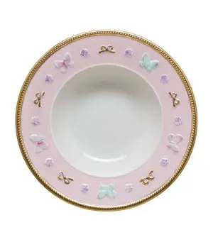 VILLARI Blooming Butterfly Dinner Plate - Pink
