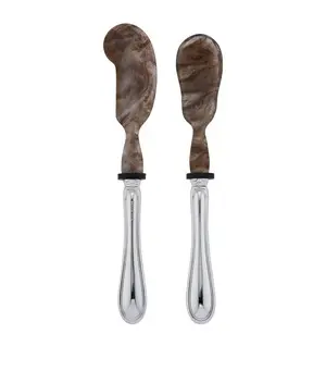 GREGGIO Spoon And Spreader Caviar Set - Silver
