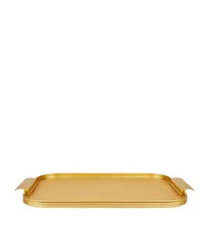KAYMET Ribbed Serving Tray - Gold