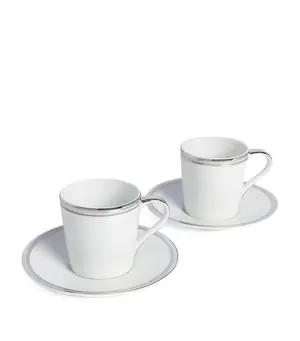 Ralph Lauren Wilshire Espresso Cup And Saucer - Silver