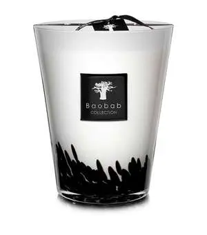BAOBAB COLLECTION Feathers Candle - White