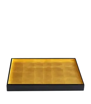 POSH TRADING COMPANY Large Leaf London Tray - Gold
