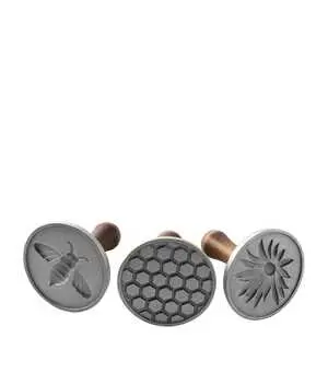 NORDICWARE Honey Bee Cast Cookie Stamps - Silver