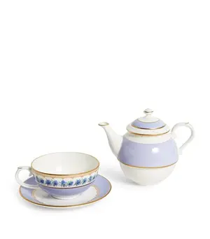 Halcyon Days Shell Garden Floral Tea For One Set