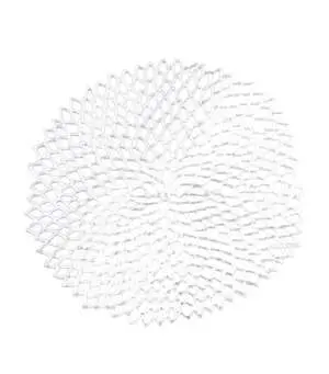 CHILEWICH Dahlia Round Placemat - Silver