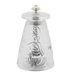 Lalique Feuilles Crystal Pepper Grinder - Clear