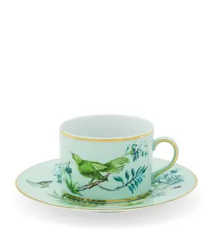AQUAZZURA Secret Garden Teacup And Saucer - Green