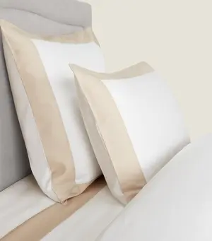 Frette Bold Square Pillowcase - Beige