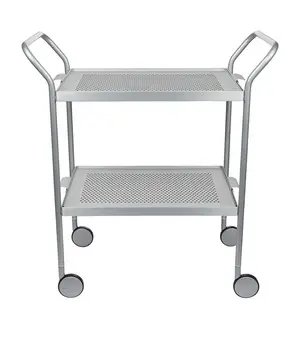 KAYMET Rubber Grip Two-tiered Trolley - Silver