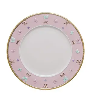 VILLARI Butterfly Dessert Plate - Pink