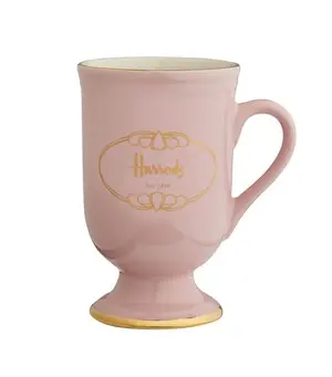Harrods Pedestal Logo Mug Pink