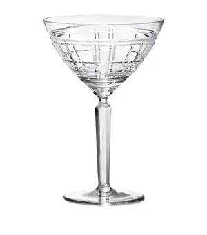 Ralph Lauren Hudson Plaid Martini Glass - Clear