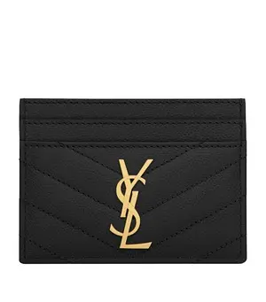 Saint Laurent Monograme Card Holder - Black