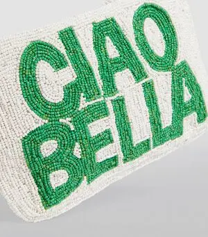 THE JACKSONS Bead-embellished Ciao Bella Clutch Bag