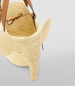 Loewe Woven Raffia Elephant Basket Tote