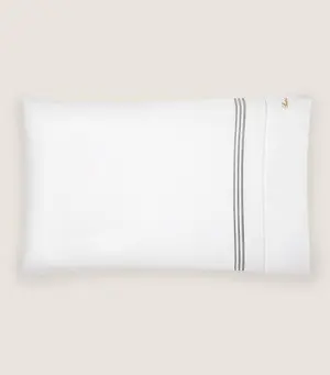 PRATESI Tre Righe Bolster Pillowcase - Grey