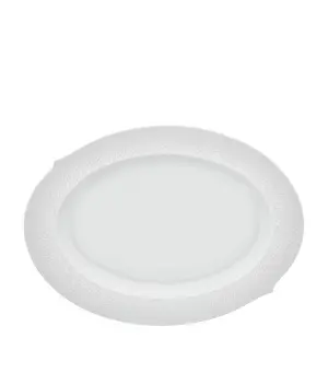 MEISSEN Porcelain Waves Relief Oval Serving Platter - White