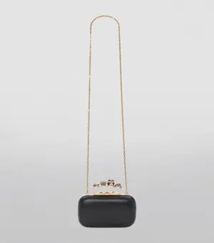 Alexander McQueen Skull Four-ring Clutch Bag - Black