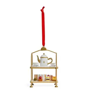 Harrods Afternoon Tea Stand Tree Decoration - Gold