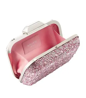 JIMMY CHOO Crystal-embellished Cloud Clutch - Pink