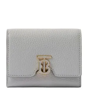 Burberry Grained Leather Tb Monogram Wallet