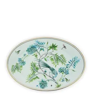 AQUAZZURA Large Secret Garden Oval Platter - Green