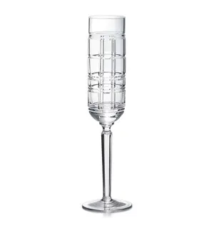Ralph Lauren Hudson Plaid Champagne Flute - Clear