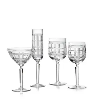 Ralph Lauren Hudson Plaid Champagne Flute